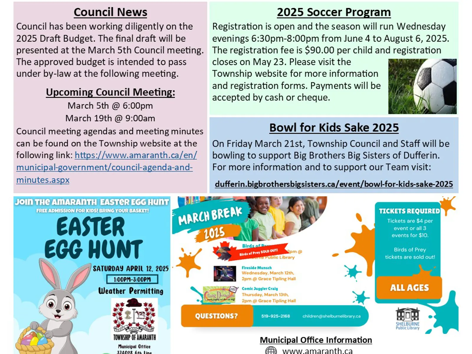 News & Public Notices | Township of Amaranth